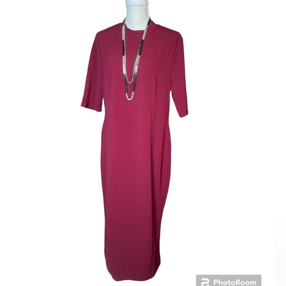 SHEIN | Dresses | Shein Curve Maroon Dress | Poshmark